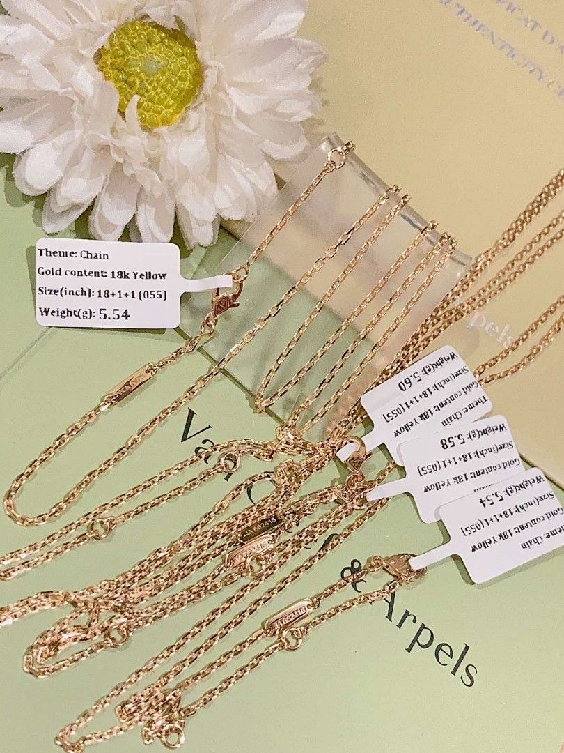 18-30 inches 18k vca chain necklace on Carousell