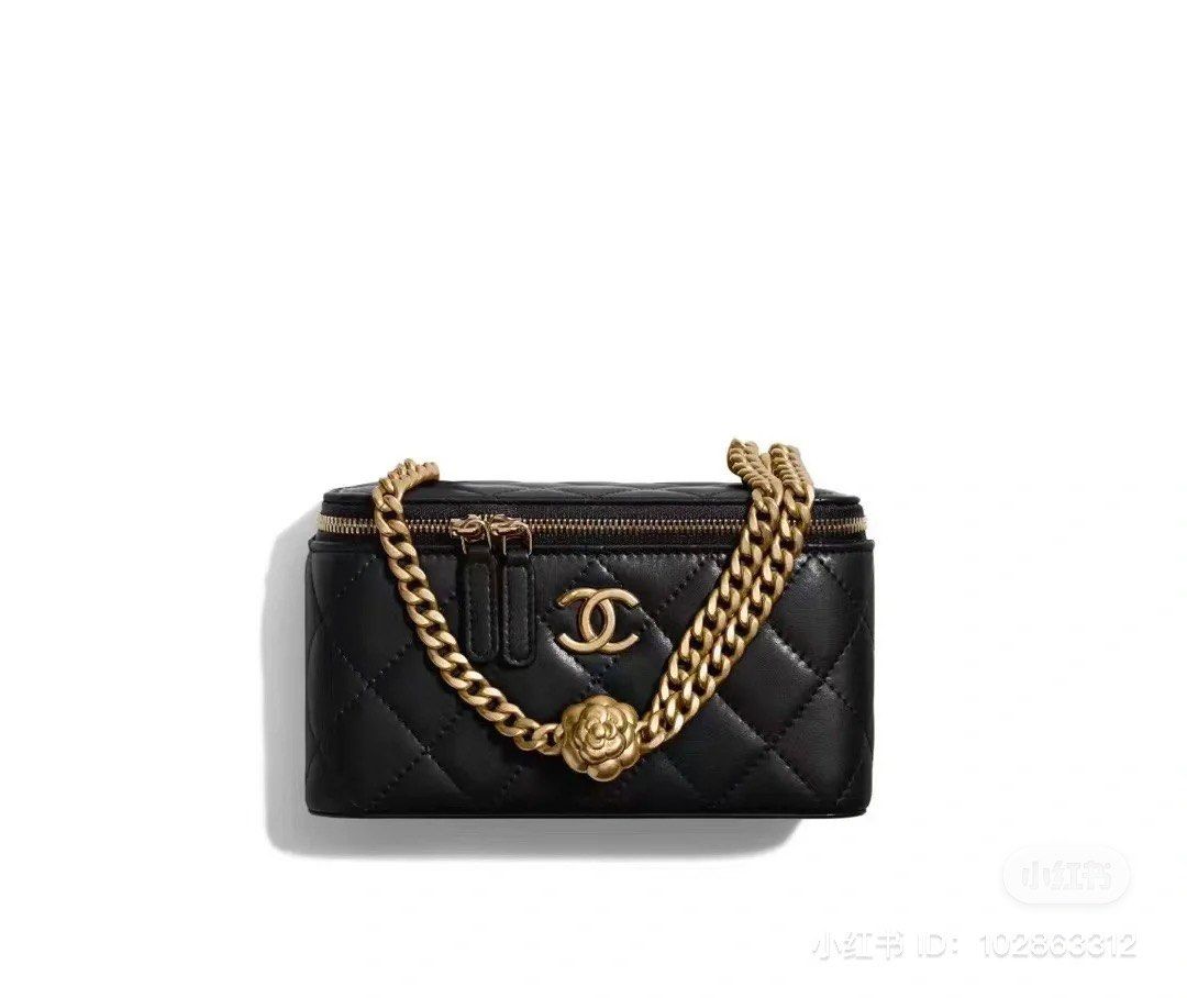 Chanel 23S Camellia Adjustable Pearl Crush Vanity Rectangular Case ...
