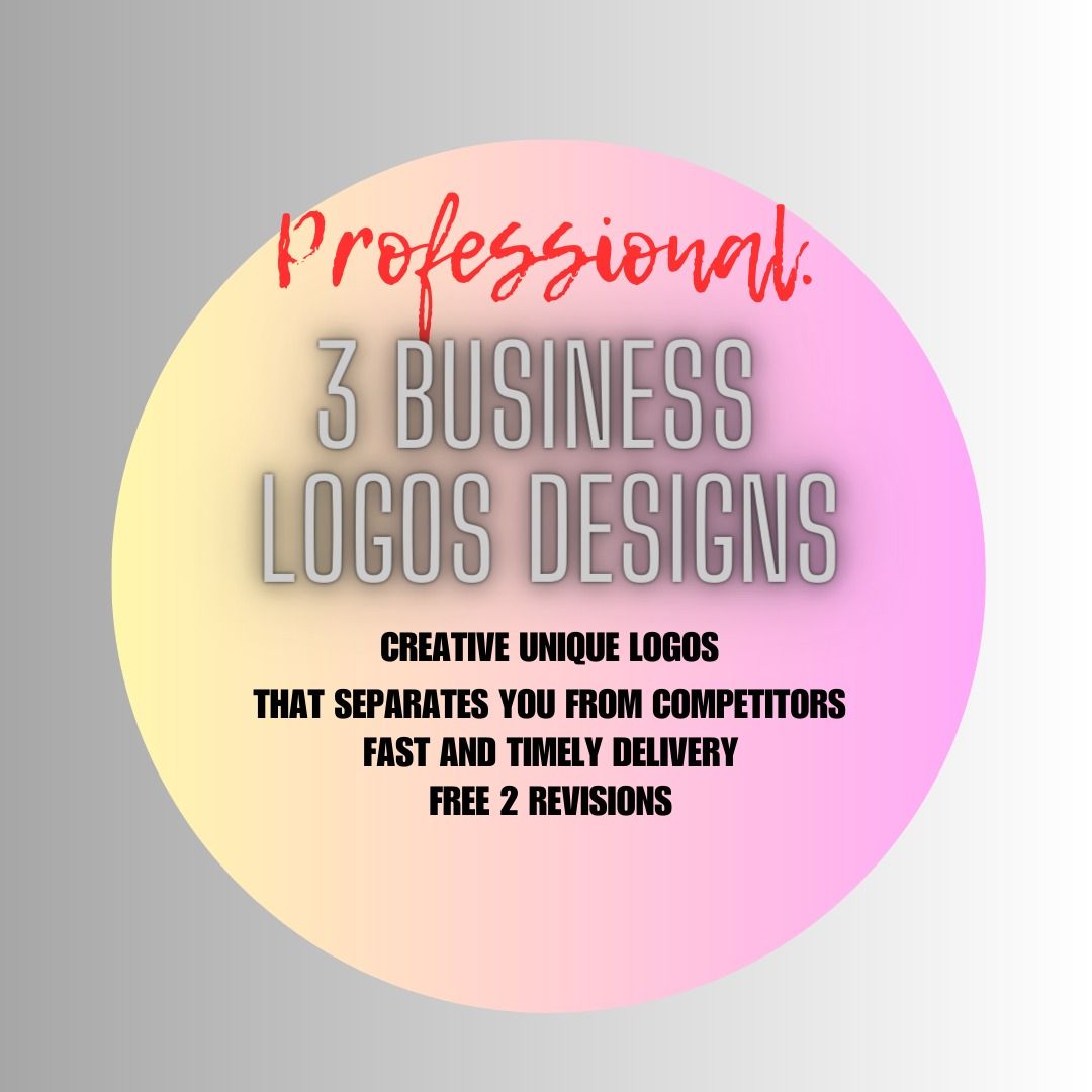 3 Professional Business Logos Designs, Business Services, Printing ...