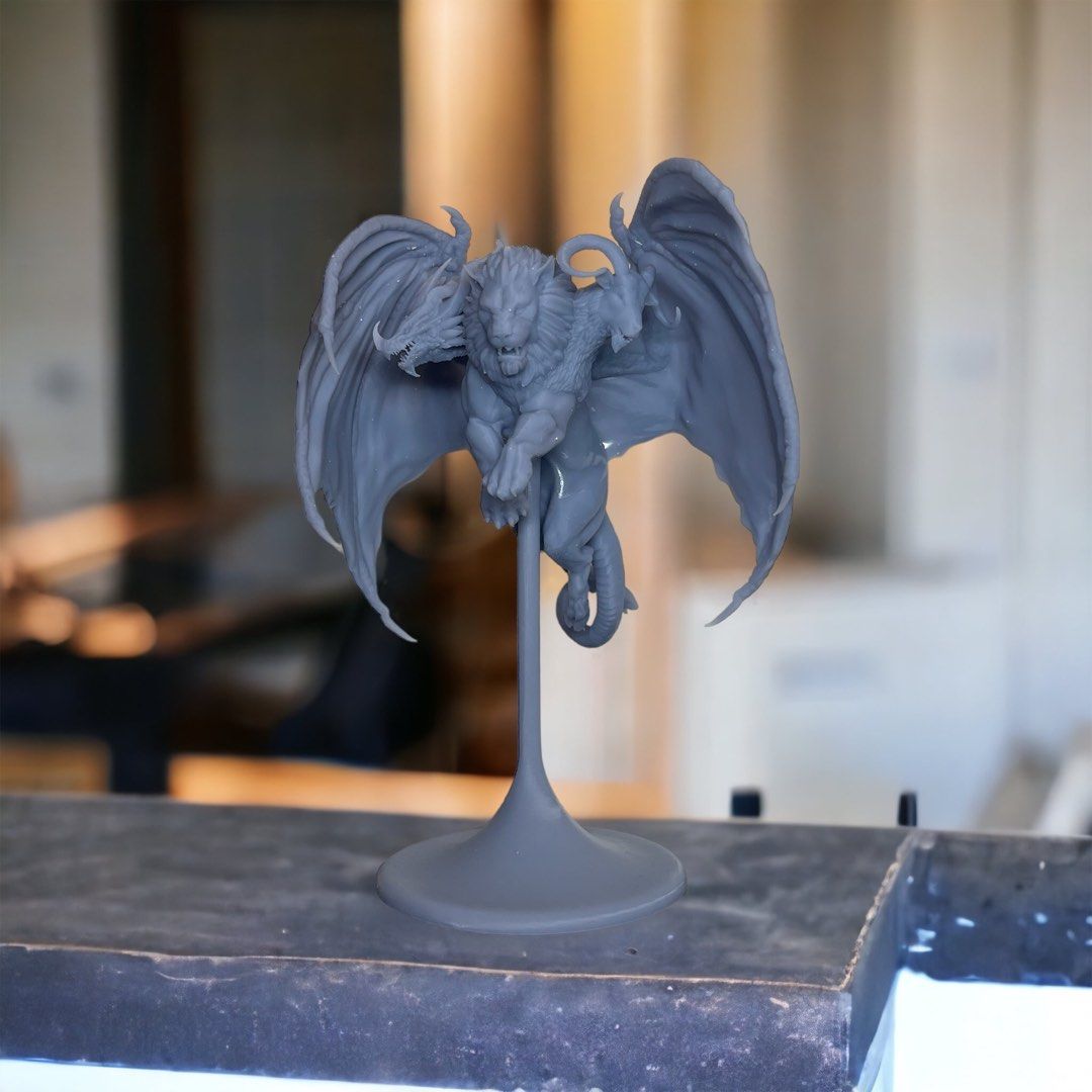 3D Printed Chimera for D&D, Hobbies & Toys, Toys & Games on Carousell