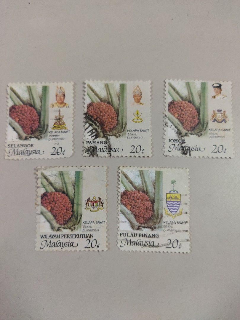 5x Malaysia Different States Kelapa Sawit Stamps, Hobbies & Toys ...