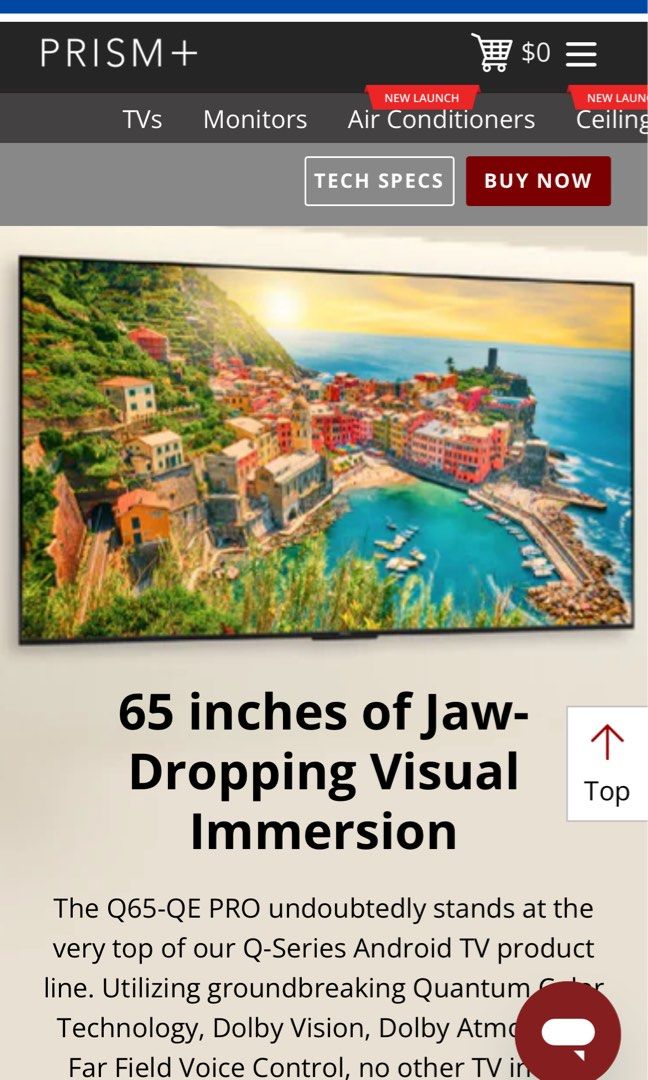 65 inch prism plus, TV & Home Appliances, TV & Entertainment, TV on ...