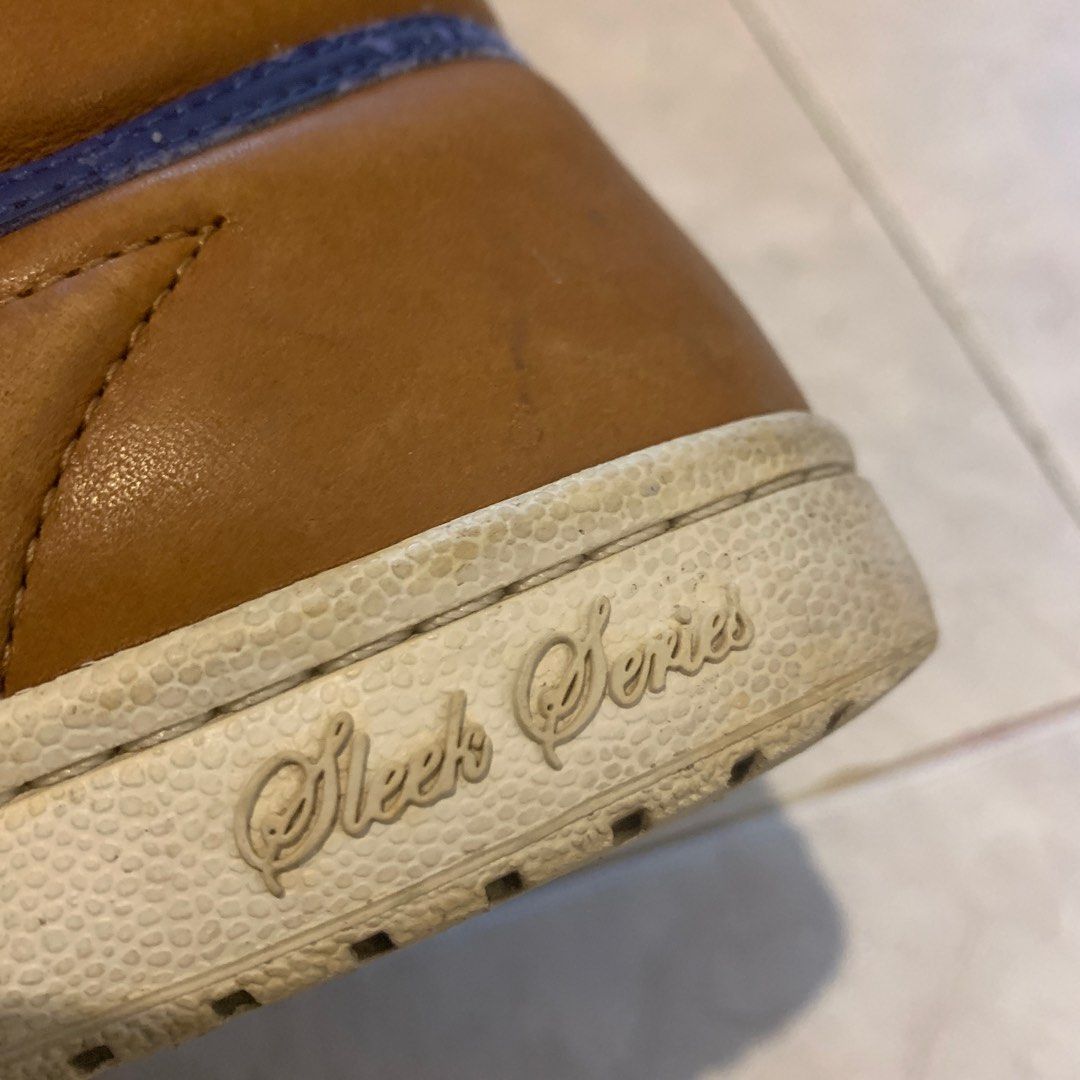 Adidas Sleek Series Leather, Fesyen Wanita, Sepatu di Carousell