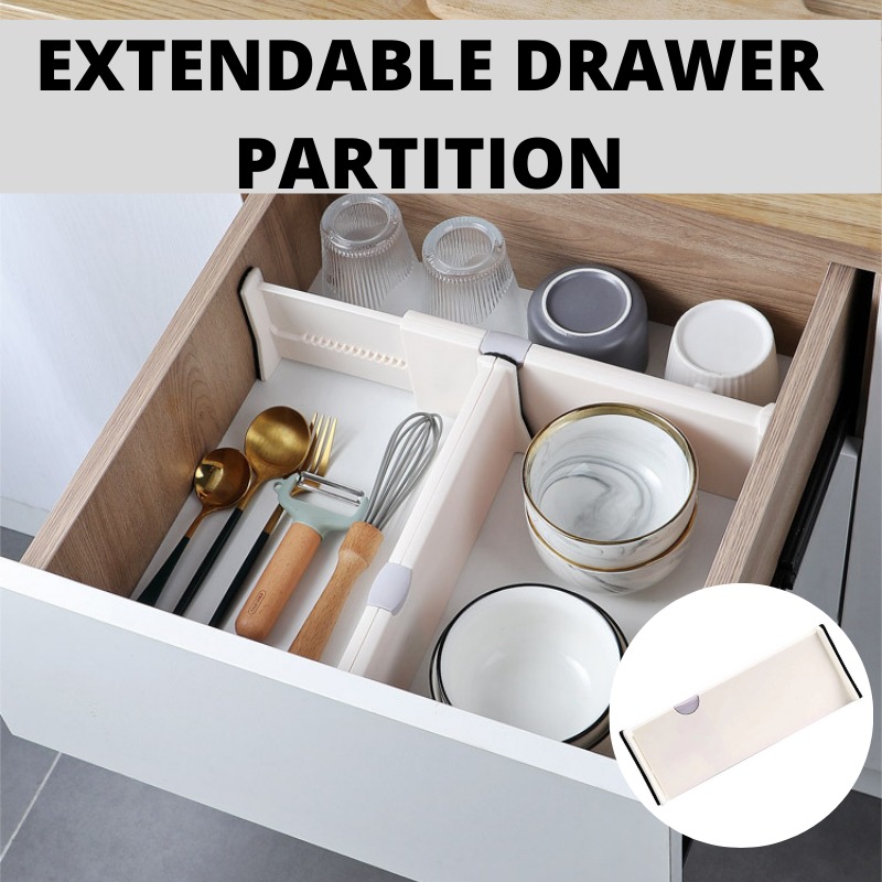 Adjustable Drawer Partition Extendable Divider Retractable Holder ...