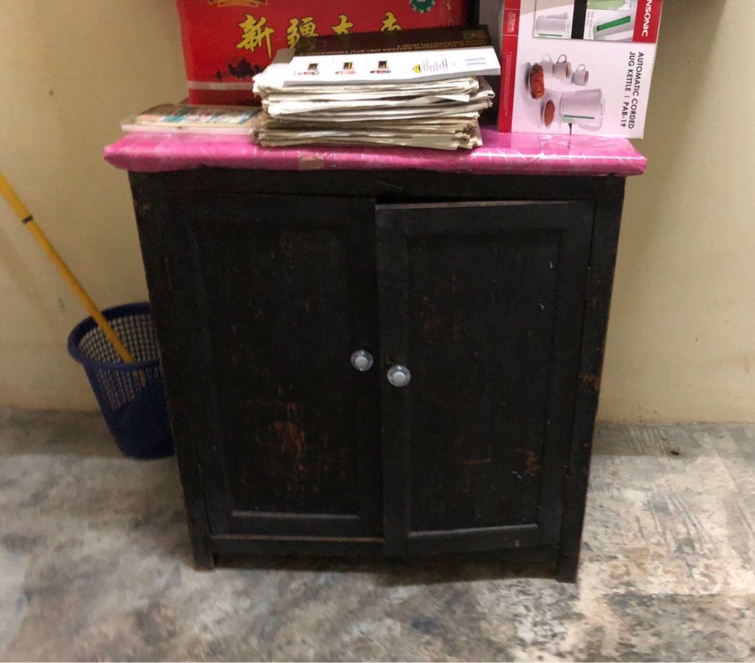 Antique solid wood cupboard, Furniture & Home Living, Furniture, Shelves, Cabinets & Racks on ...