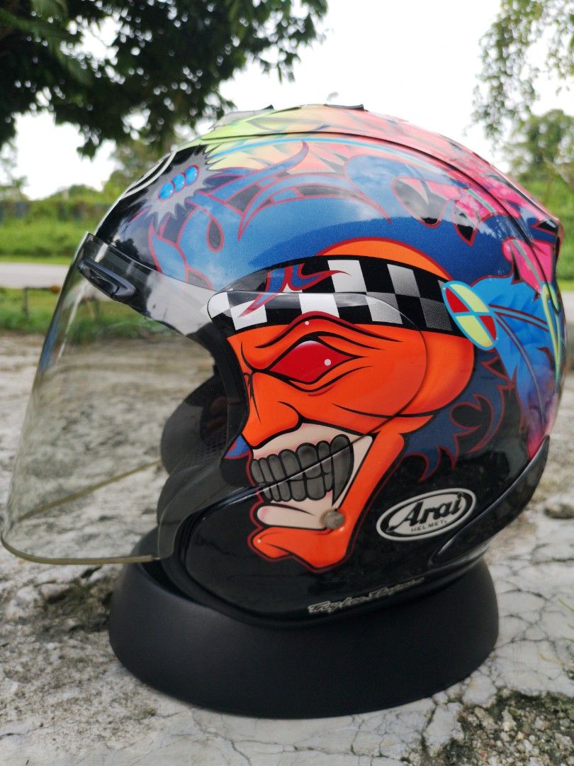 ARAI RAM 4 SCOTT RUSSELL BLACK (M), Motorcycles, Motorcycle Accessories ...