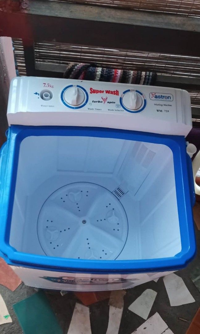 ASTRON SINGLE TUB WASHING MACHINE 7.5kg WM-759, TV & Home Appliances ...