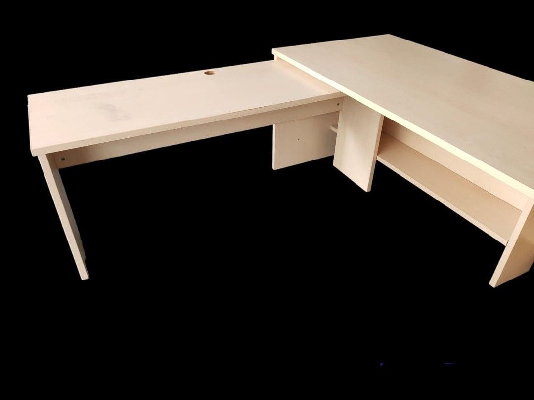 Brown Wooden L-Shape Office Table for sale @ $80 each(AAR 1705 ...