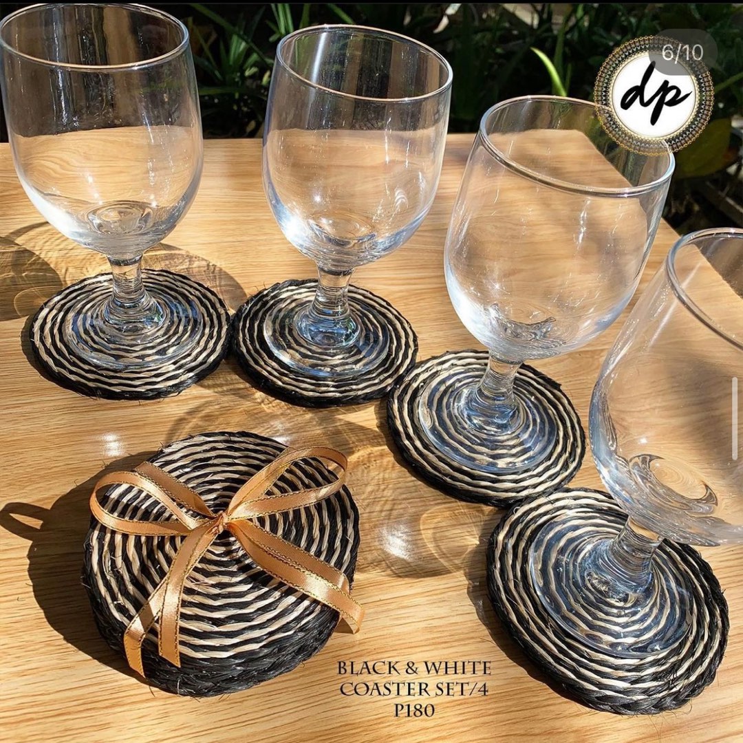 B&W Abaca Coastee Set/4, Furniture & Home Living, Kitchenware ...