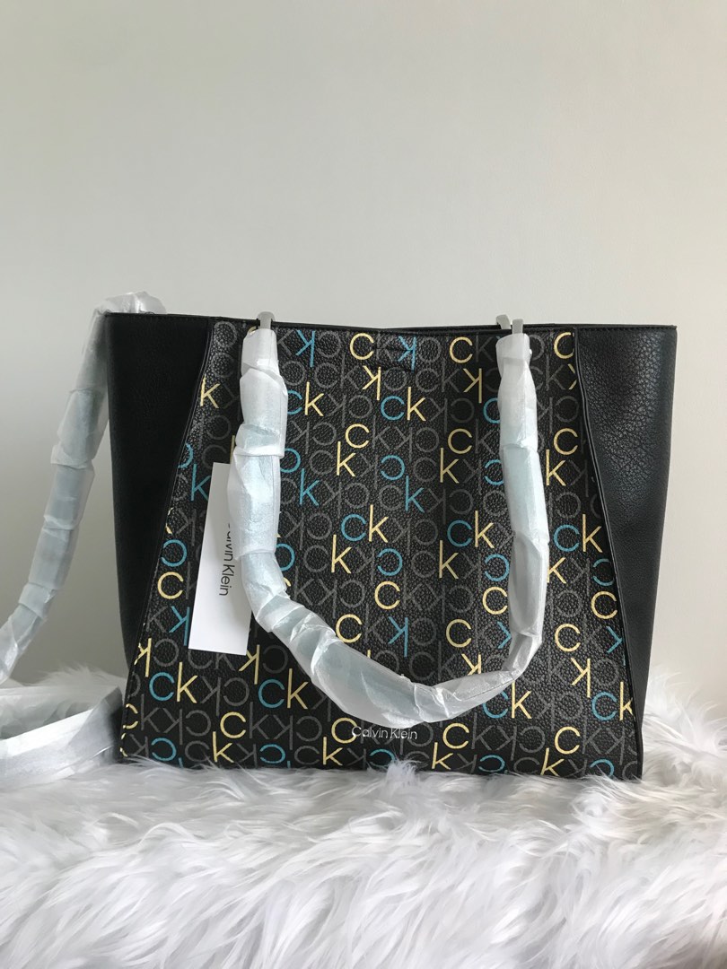 Calvin Klein Monogram tote, Luxury, Bags & Wallets on Carousell