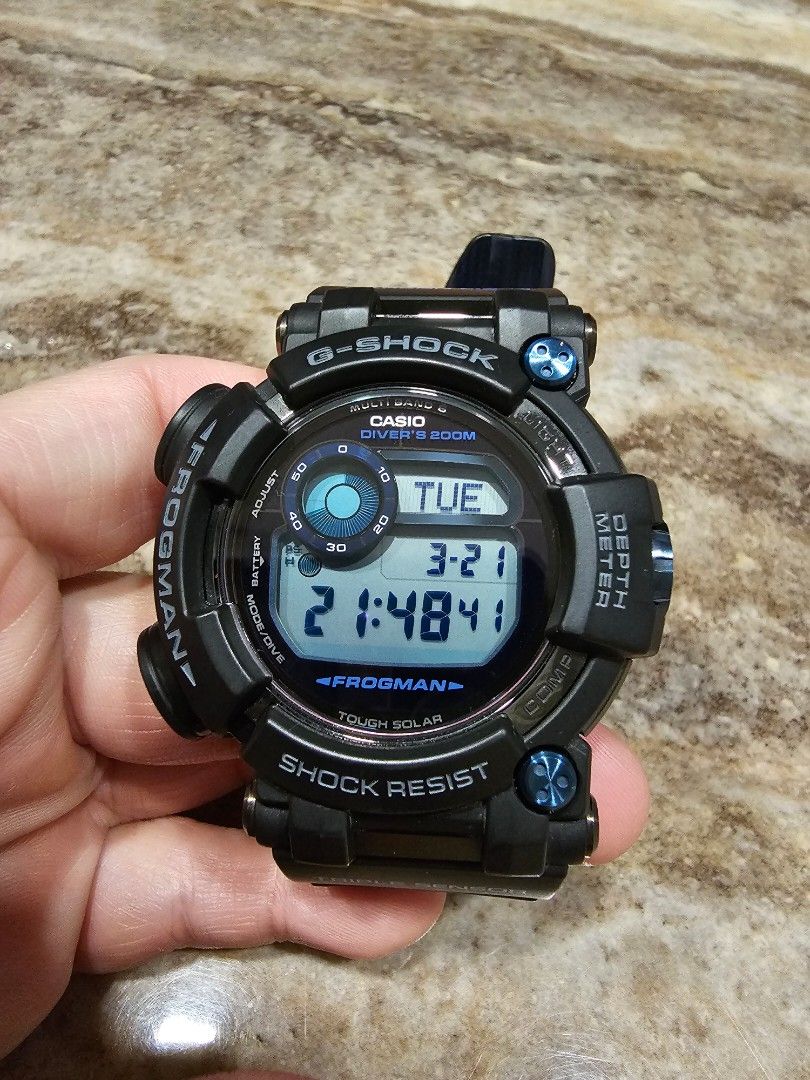 Casio G-Shock Frogman GWF-D1000B-1D Blue, Men's Fashion, Watches ...