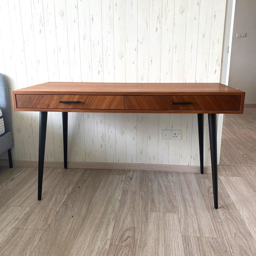 Castlery Parker Study Office Work Desk (Walnut Brown Wooden), Furniture ...