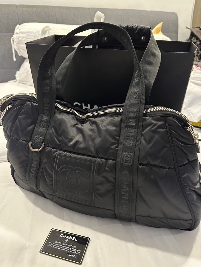 Chanel Boston nylon hand carry bag, Women's Fashion, Bags & Wallets ...