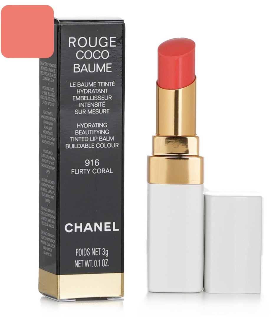 Chanel Rouge Coco Baume Hydrating Beautifying Tinted Lip Balm - # 916 ...