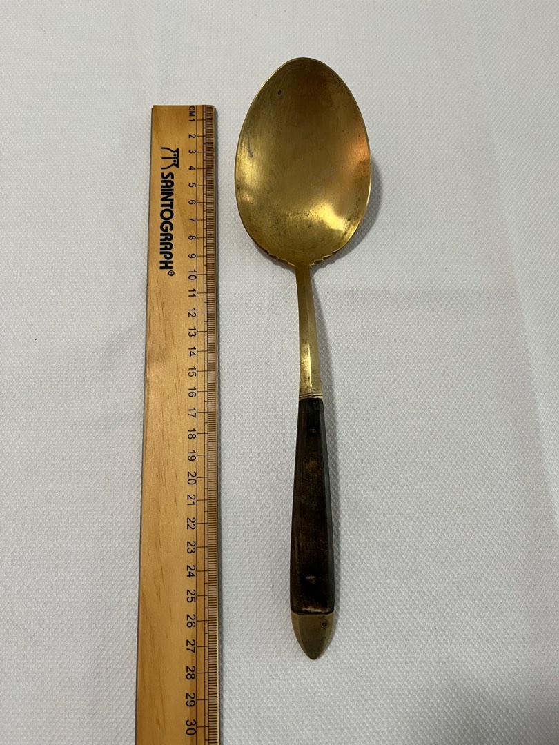 Copper&brass serving spoon, Furniture & Home Living, Kitchenware & Tableware, Dinnerware ...