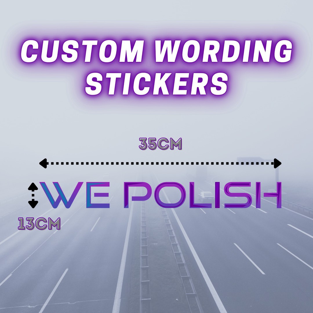 CUSTOM WORDING / NAME / LOGO die cut Vinyl, Car Accessories ...