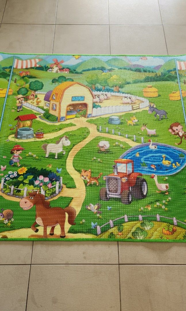 Cute Playmat with Farm Design (183.5cm x 120cm), Babies & Kids, Infant ...