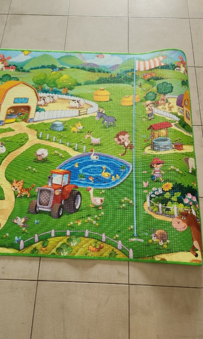 Cute Playmat with Farm Design (183.5cm x 120cm), Babies & Kids, Infant ...