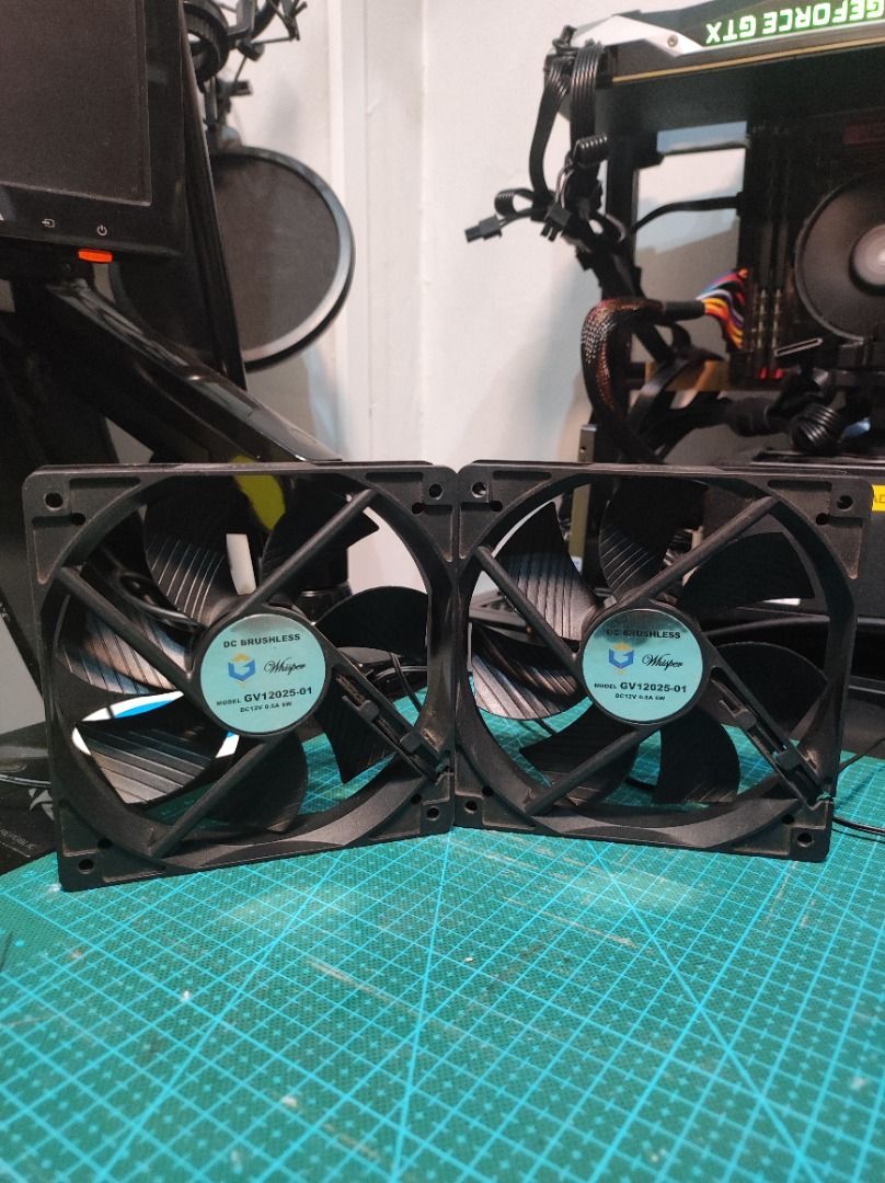 DC Brushless Whisper GV 12025-01 6w Case Fans (2 FANS), Computers ...