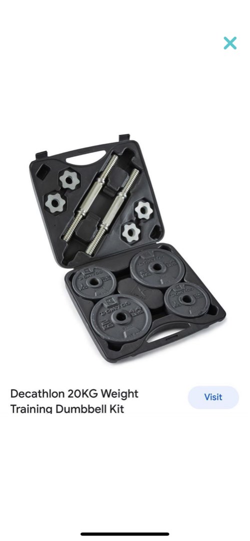 Decathalon 20 kg weight training kit, Sports Equipment, Exercise ...