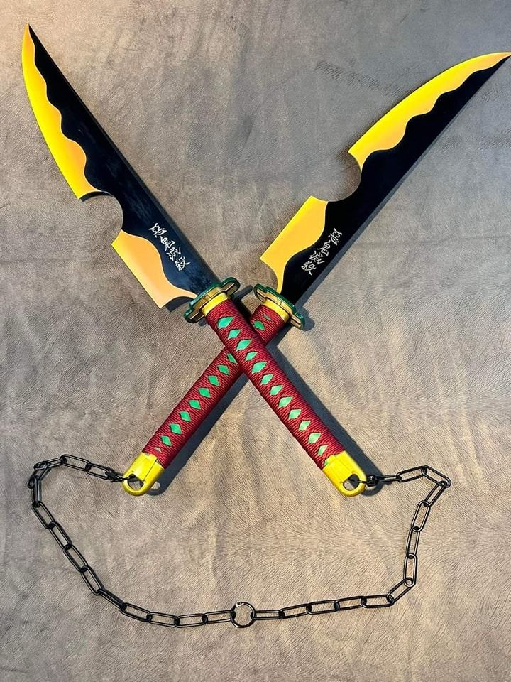 Demon Slayer Tengen Sound Hashira Sword, 1045 Carbon Steel, Blunted ...