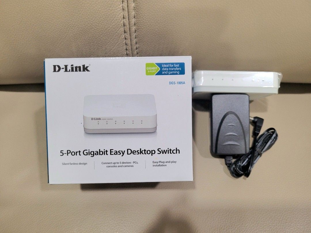 D-link 5-Port Gigabit Easy Desktop Switch, Computers & Tech, Parts ...