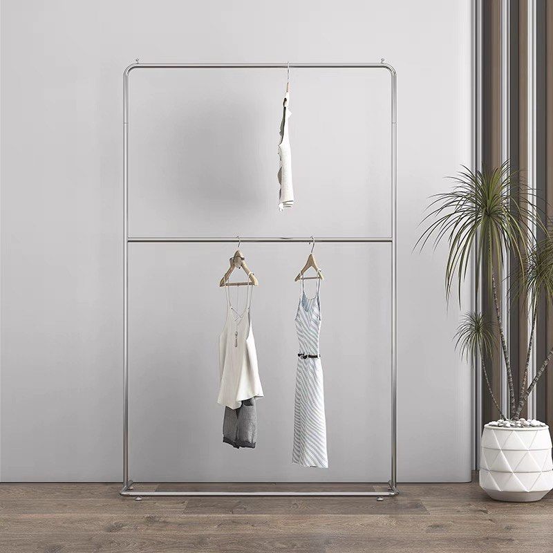Double Level Clothing Rack Steel metal, Furniture & Home Living, Home ...