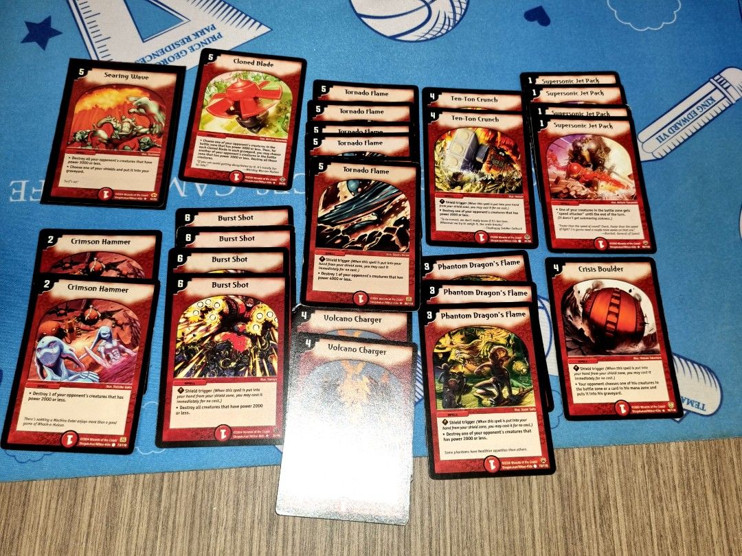 Duel Masters: Fire spells, Hobbies & Toys, Toys & Games on Carousell
