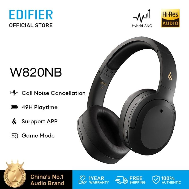 Edifier W820NB/W820NB PLUS Wireless Bluetooth Noise Cancelling Headphones, Audio, Headphones ...