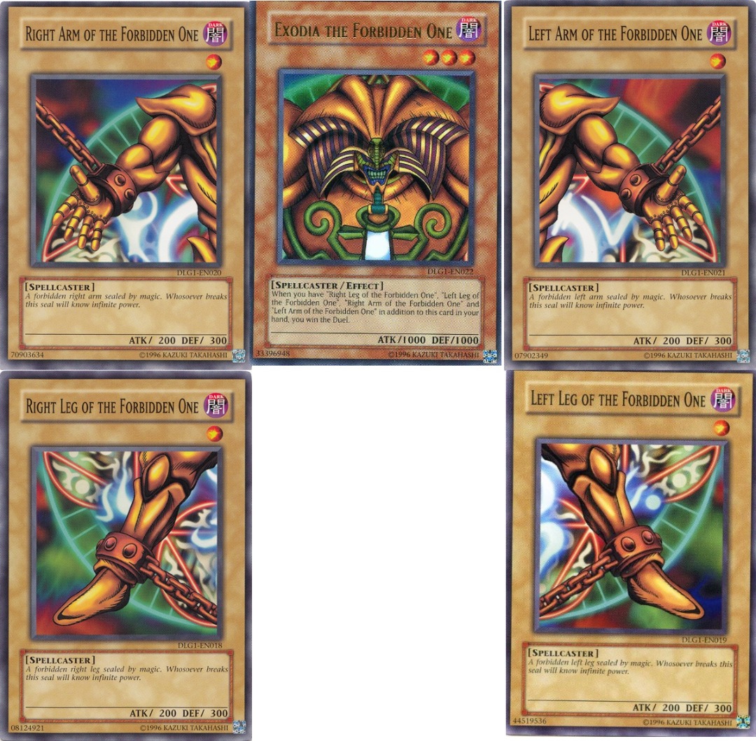 English Yugioh Exodia The Forbidden One Set DLG1 Dark Legends Unlimited ...