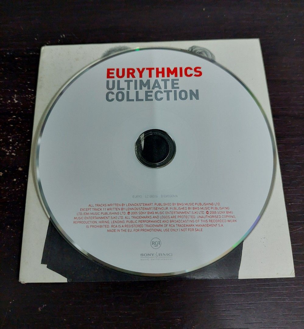 EURYTHMICS Ultimate Collection PROMO CD 精選 with ANNIE LENNOX, 興趣及遊戲, 音樂、樂器 & 配件, 音樂與媒體 - CD 及 ...