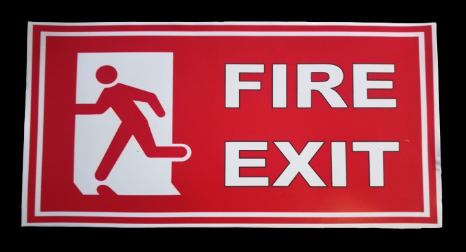 Fire Exit Sticker Safety Signage Sticker on Carousell