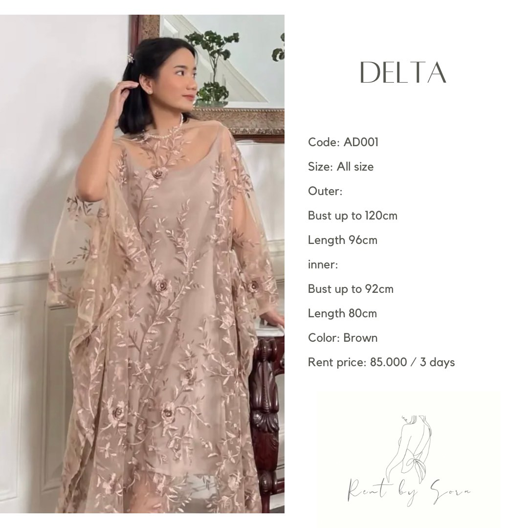 FOR RENT / SEWA DRESS KONDANGAN DELTA AD001, Fesyen Wanita, Pakaian ...
