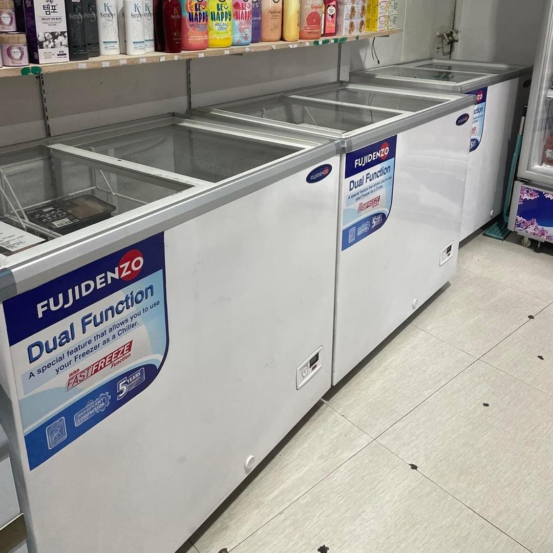 FUJIDENZO SLIDING GLASS TOP CHEST FREEZER, TV & Home Appliances ...