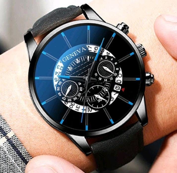 GENEVA Fashion men watch with wrist ban, Luxury, Watches on Carousell