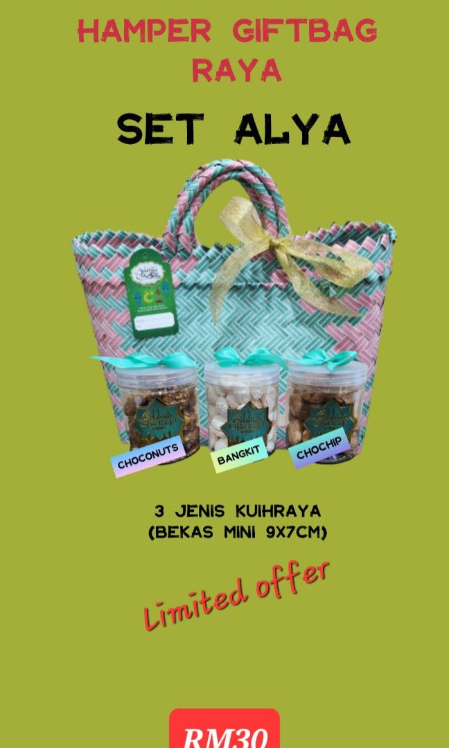 Hamper raya cookies kuih raya giftbag aidilfitri dan aidiladha, Food ...
