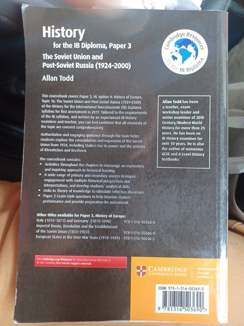 History for the IB Diploma Paper 3 The Soviet Union and Post-Soviet ...