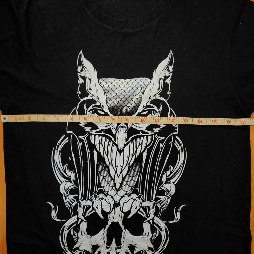 Hydro74 x Graphika Manila Owl Skull Shirt (Unique) on Carousell