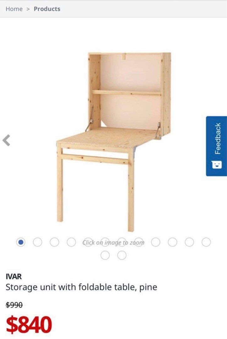 IKEA ivar table set, 傢俬＆家居, 廚具和餐具, 茶具配件 - Carousell