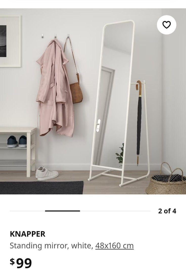 IKEA Knapper Standing Mirror, Furniture & Home Living, Home Decor ...