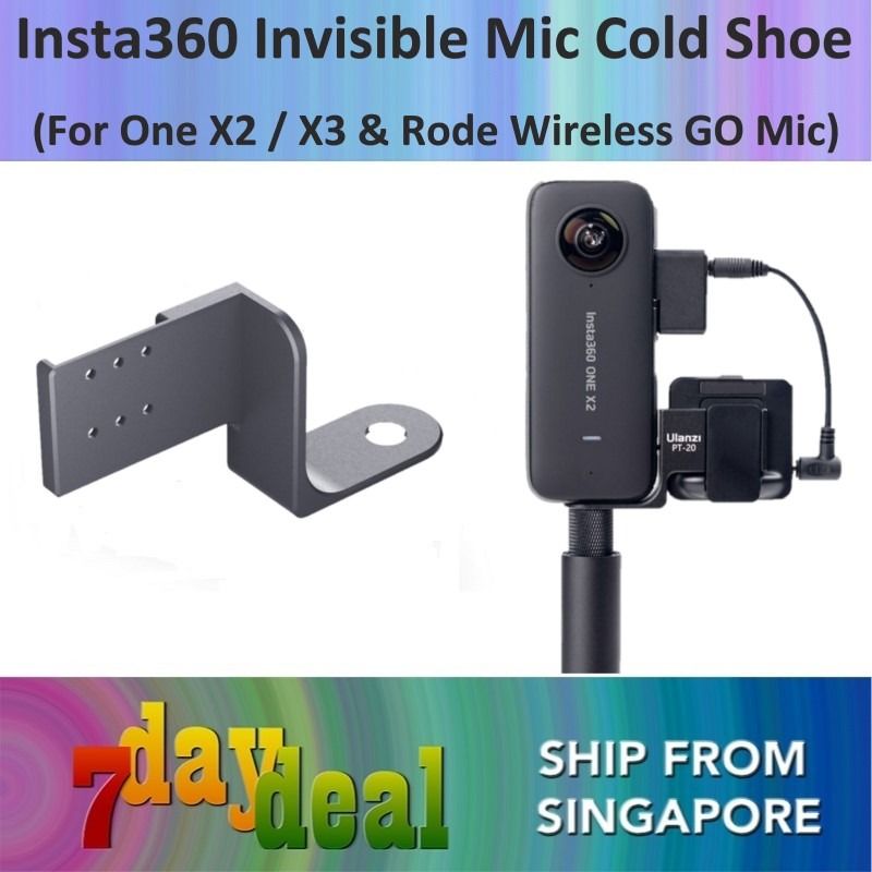 Insta360 Invisible Mic Cold Shoe (For Insta360 One X2, X3 and Rode ...