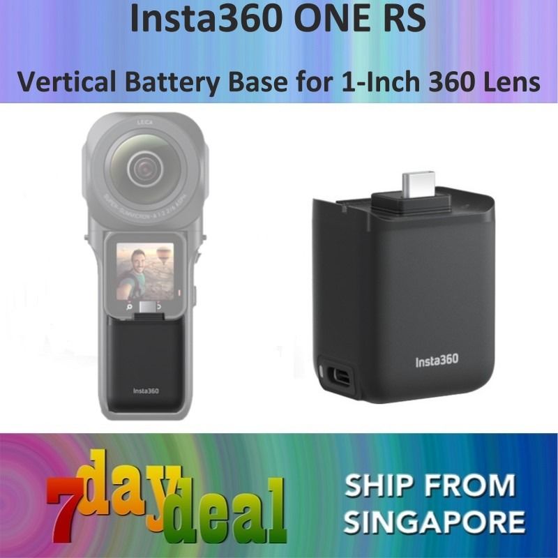 Insta360 ONE RS Vertical Battery Base for 1-Inch 360 Lens (1350mAh ...