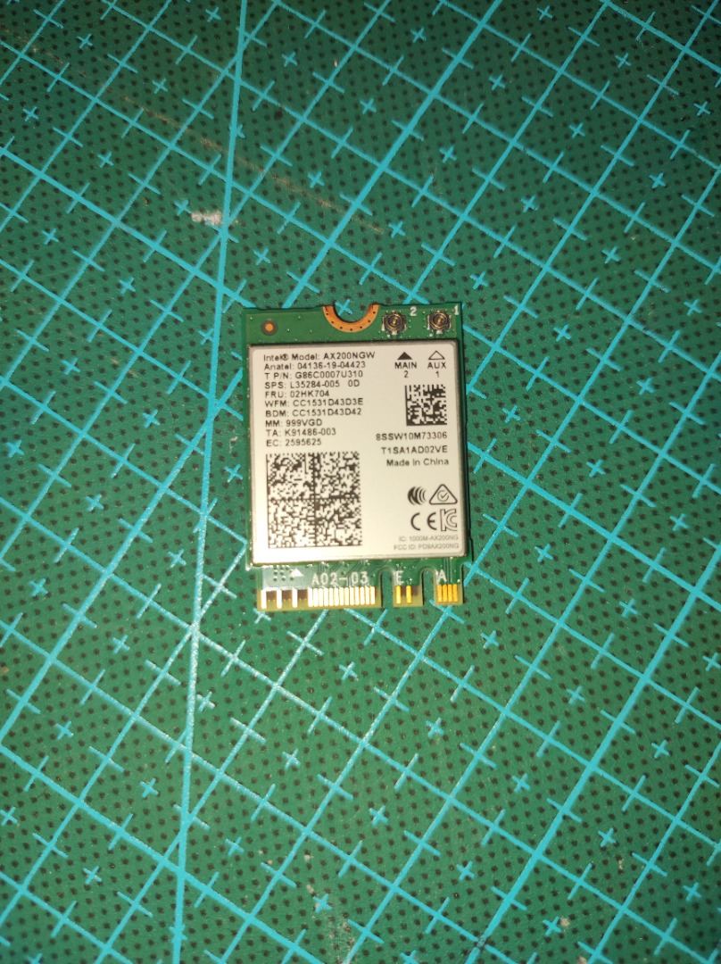 Intel AX200NGW 2.4GHz/5Ghz 802.11AX Dual Band 2400 MB/s Wireless AC ...