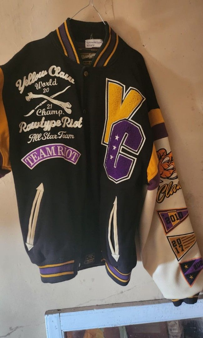 JACKET VARSITY RAW TYPE RIOT X YELLOW CLAW ORIGINAL LIMITED EDITION ...