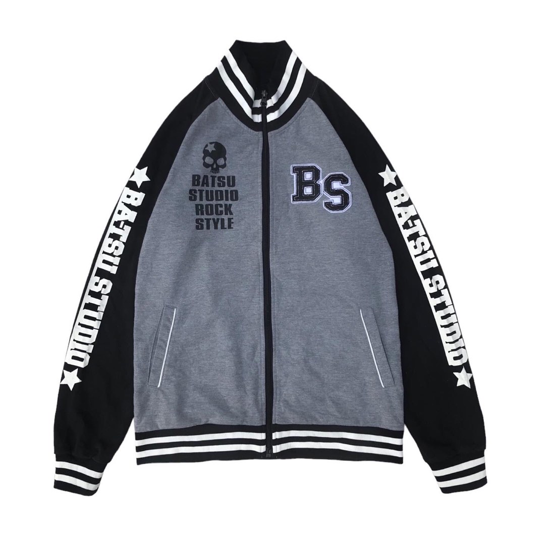 JAPANESE BRAND BATSU STUDIO ROCK STYLE BOMBER JACKET, Fesyen Pria ...