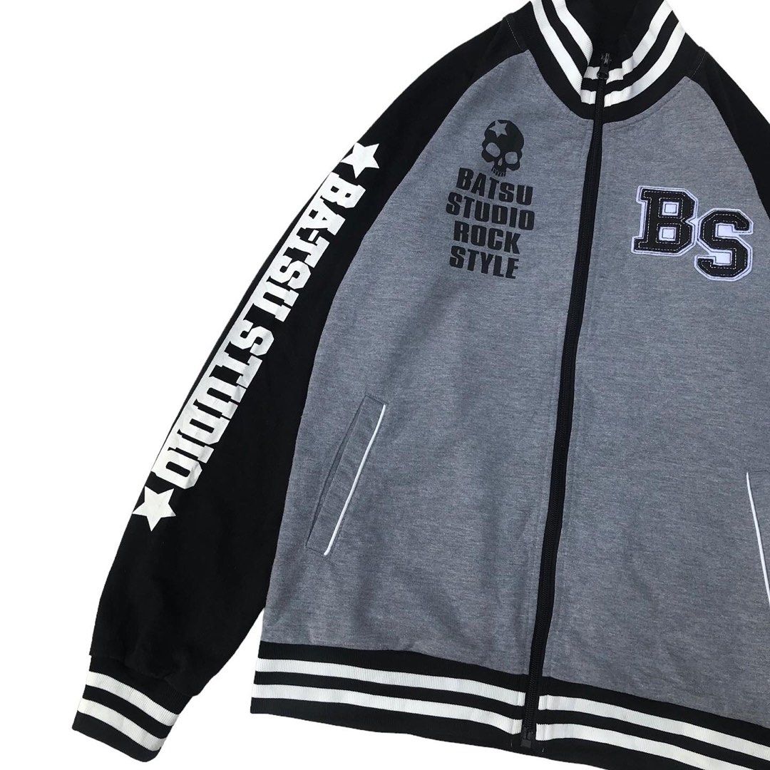 JAPANESE BRAND BATSU STUDIO ROCK STYLE BOMBER JACKET, Fesyen Pria ...