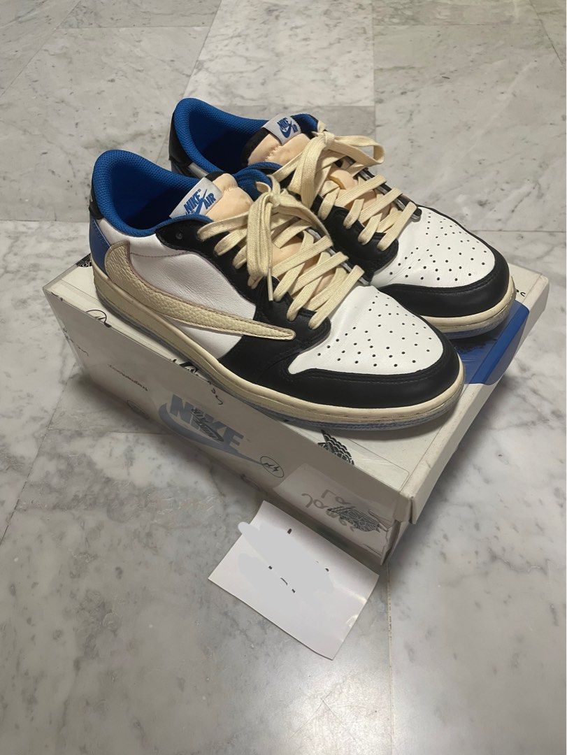 Jordan 1 Low Travis Scott Fragment, Men's Fashion, Footwear, Sneakers ...