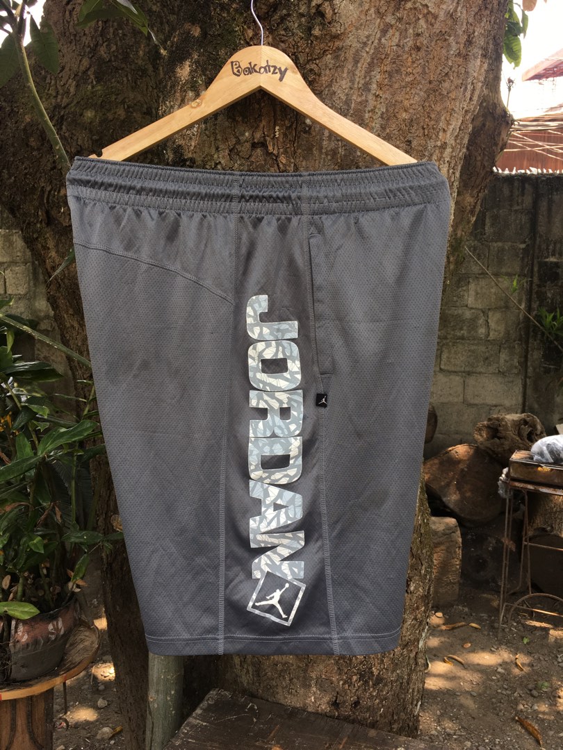 Jordan cement spell out, Men's Fashion, Bottoms, Shorts on Carousell