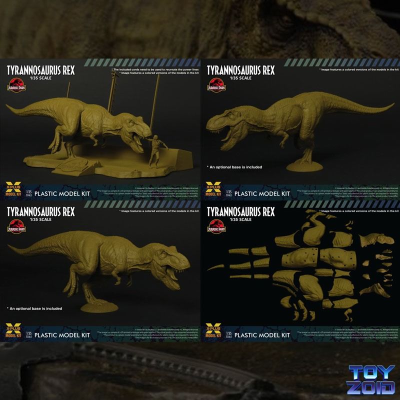 Jurassic Park Tyrannosaurus Rex 1/35 Scale Model Kit X-Plus Unpainted ...