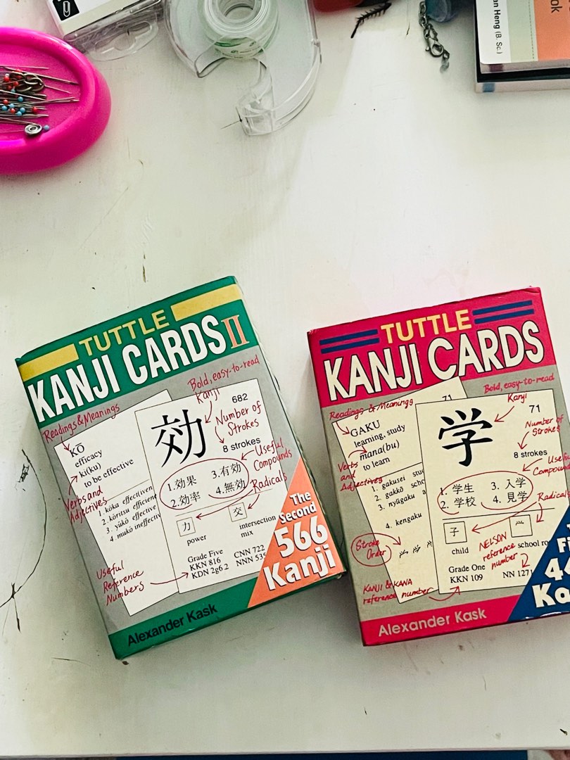Kanji cards Learning Japanese, Everything Else on Carousell